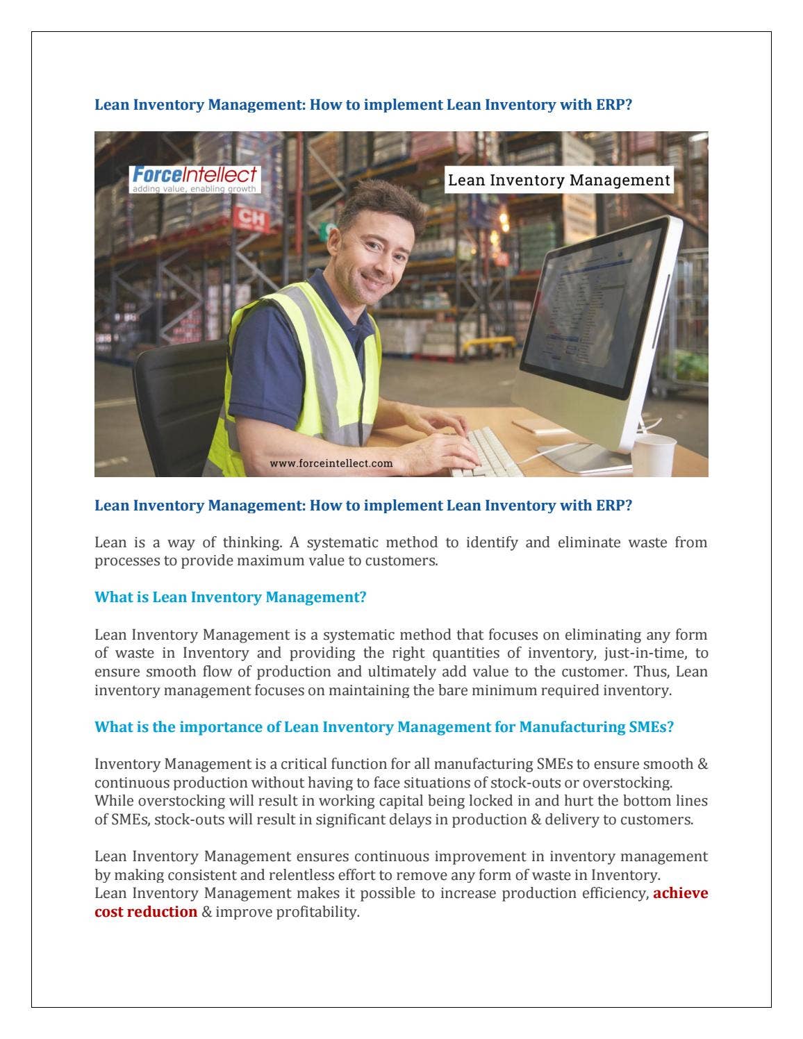 Lean Inventory Management: How to Implement Lean Inventory with ERP? by ...