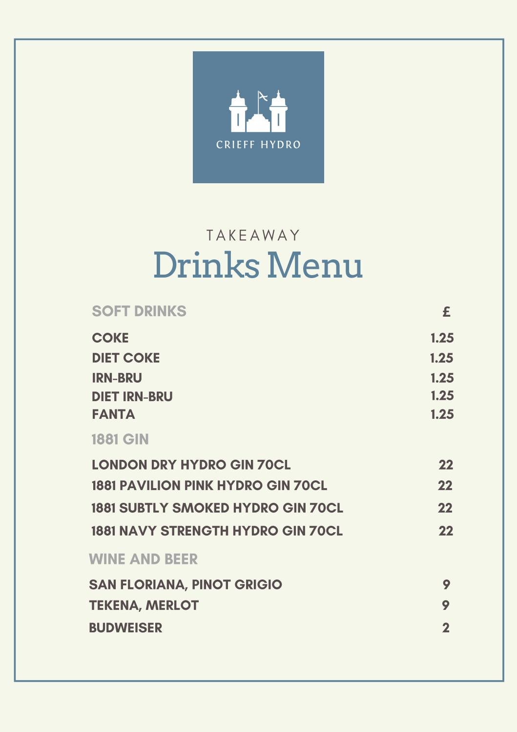 Takeaway drinks menu by Crieff Hydro - Issuu
