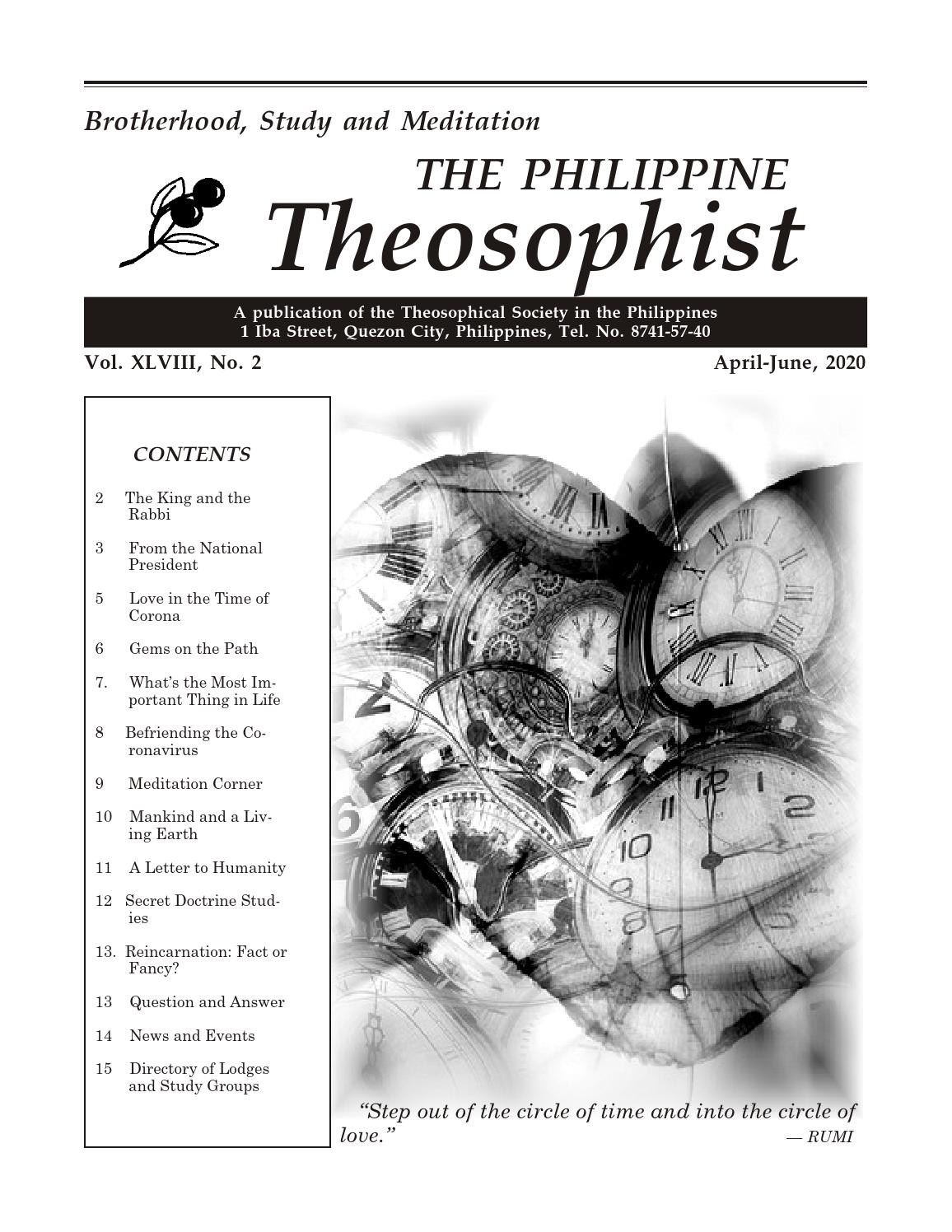 The Philippine Theosophist - April-June 2020 by Peace Ideas - Issuu