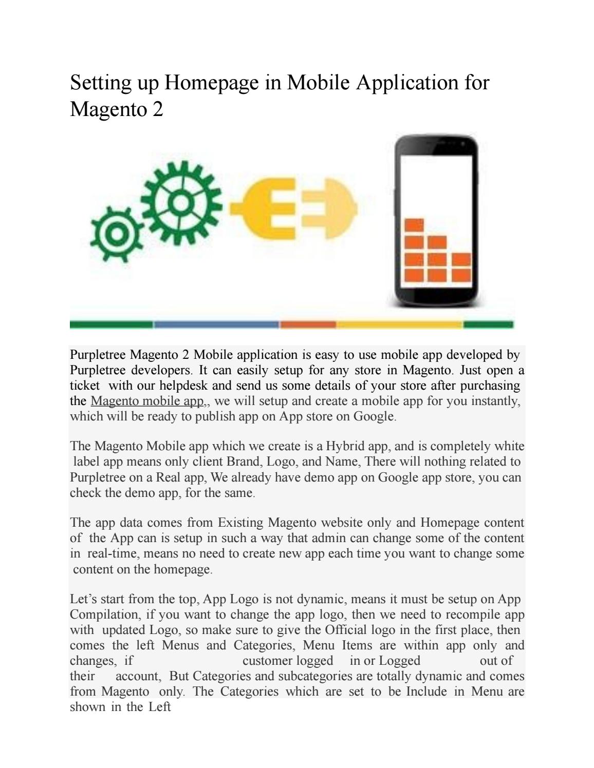 Setting up Homepage in Mobile Application for Magento 2 by Technology ...