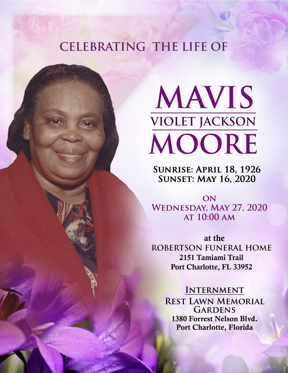 Mavis Moore Funeral Program by Ruth- Ann Brown - Issuu