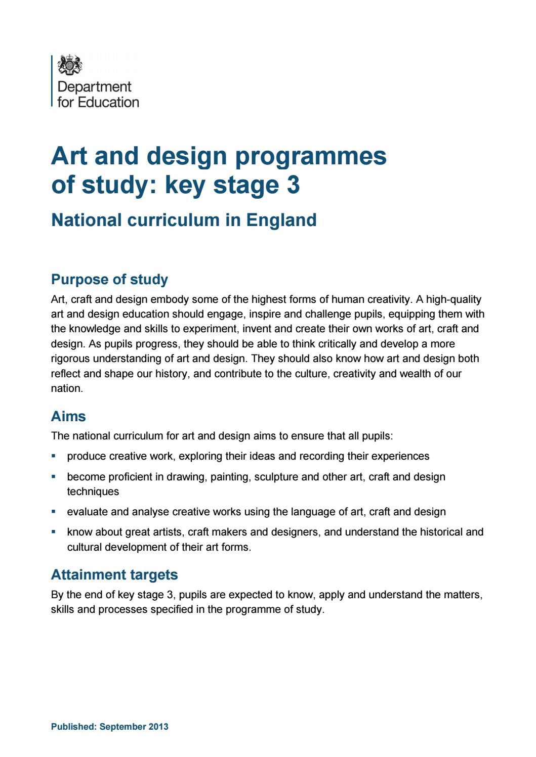 Secondary Art Curriculum by The Schools Trust - Issuu