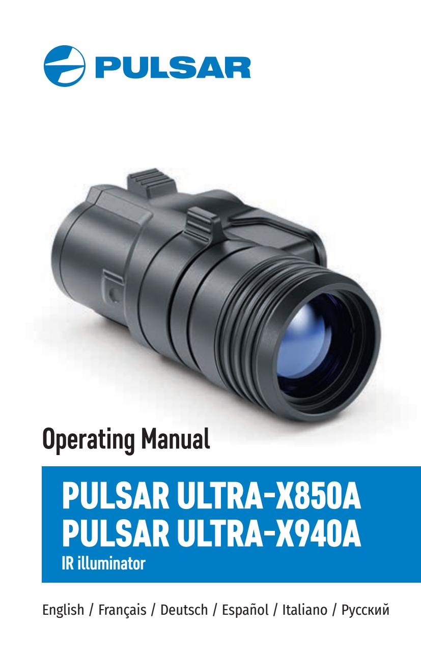 Pulsar Ultra-X850A / -Ultra X940A IR illuminators User Manual by Yukon ...