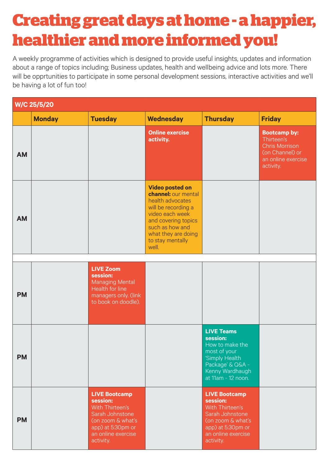 WFH Calendar - 25 May by Thirteen - Issuu