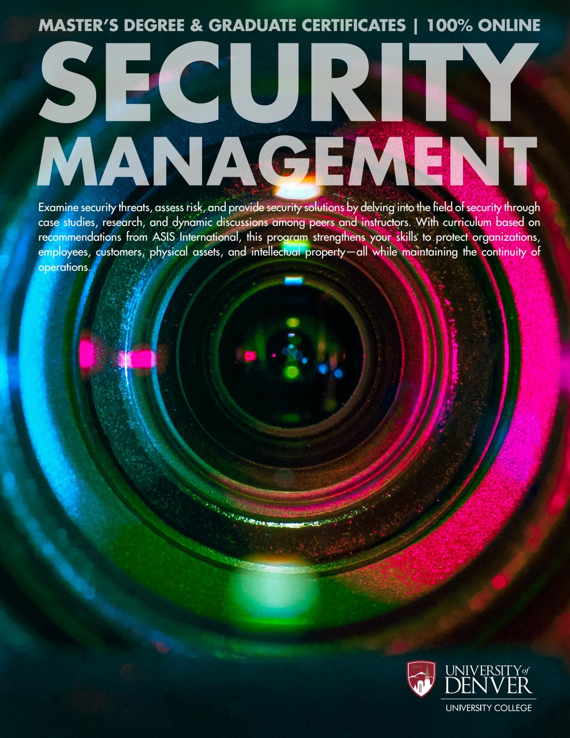 Security Management | Graduate Program by University College - Issuu
