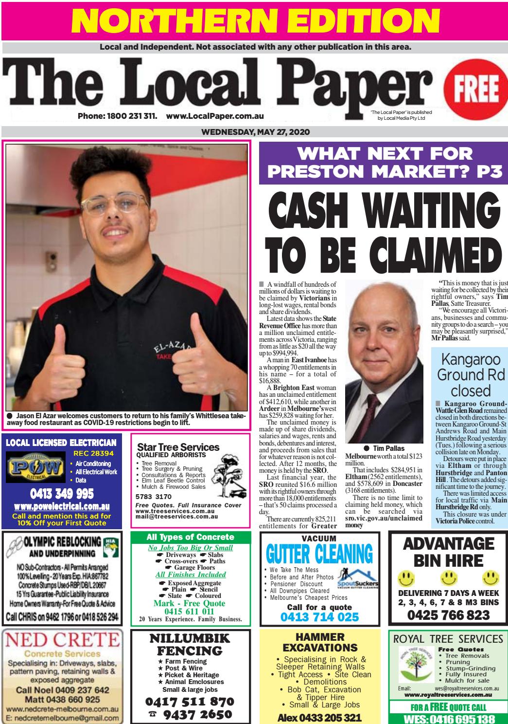 The Local Paper - Northern Edition. Wed., May 27, 2020 by Ash Long - Issuu