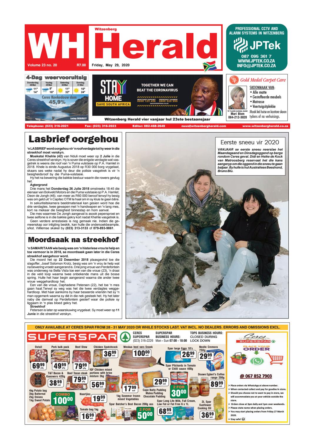 Witzenberg Herald Vol. 23 no. 20 (Online weergawe) by Witzenberg Herald ...