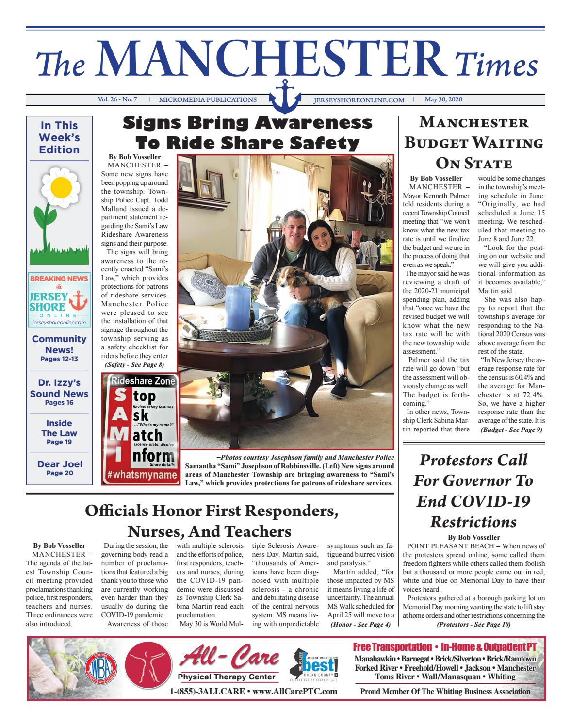 2020-05-30 - The Manchester Times by Jersey Shore Online - Issuu