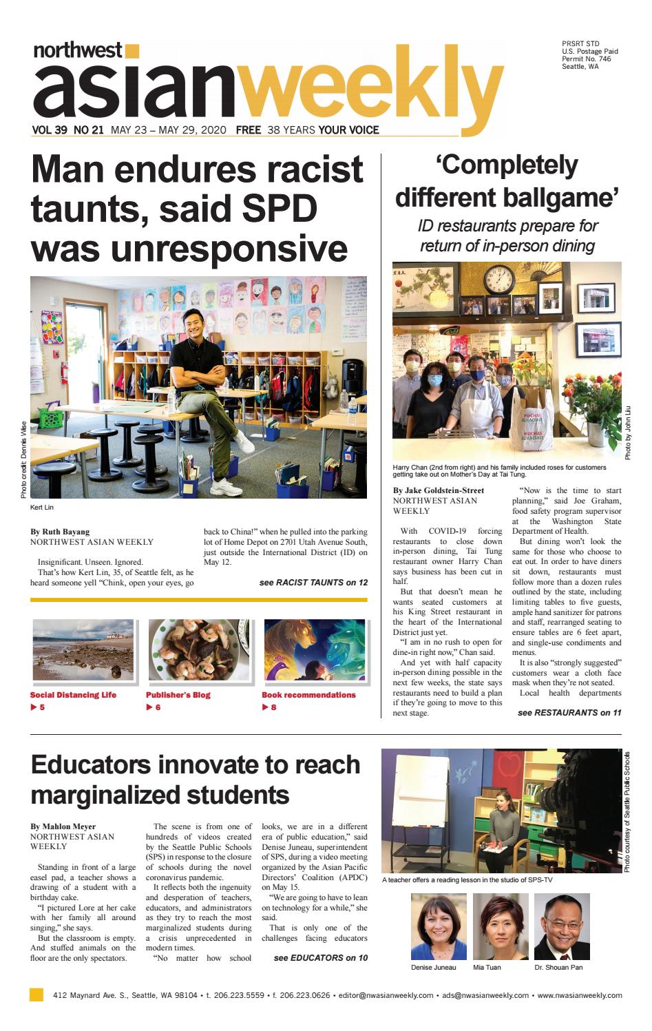 VOL 39 NO 21 | MAY 23 - MAY 29, 2020 by Northwest Asian Weekly - Issuu
