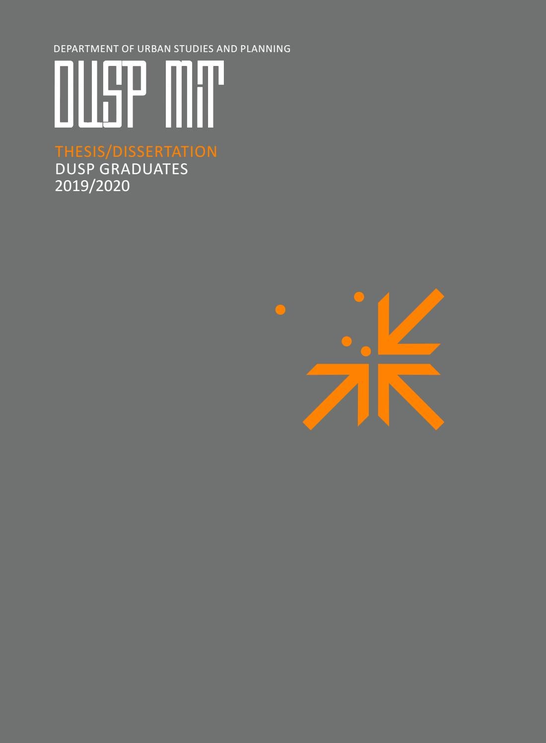 2019-2020 Thesis/Dissertation Abstracts by MIT DUSP - Issuu