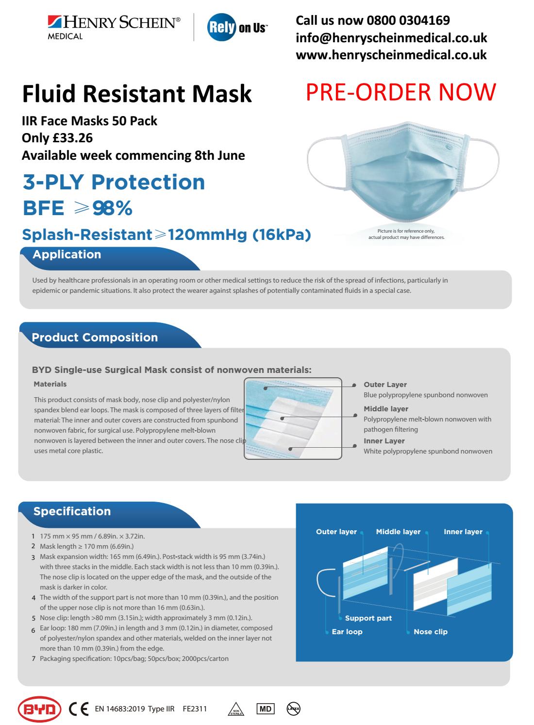 Type IIR medical mask by henryscheinmedicalUK - Issuu