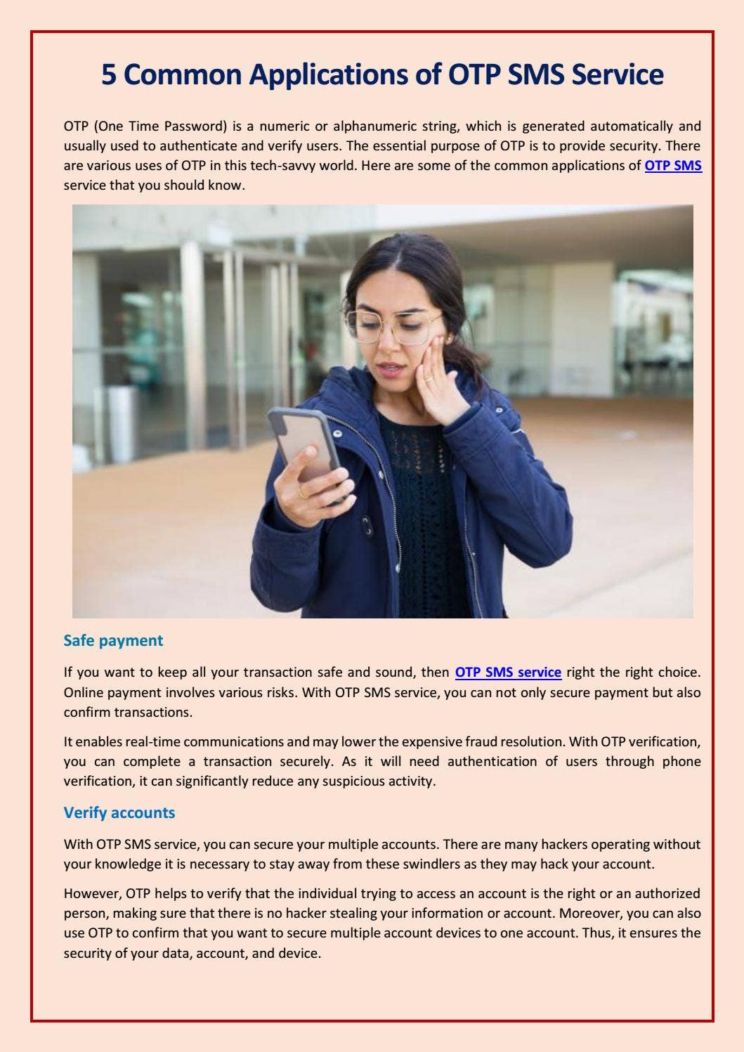 5 Common Applications of OTP SMS Service by Cellcommnext - Issuu