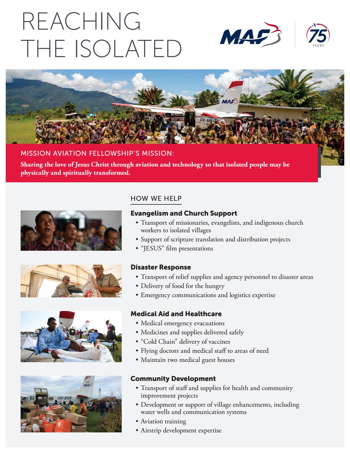 2020 MAF Fact Sheet by Mission Aviation Fellowship - Issuu