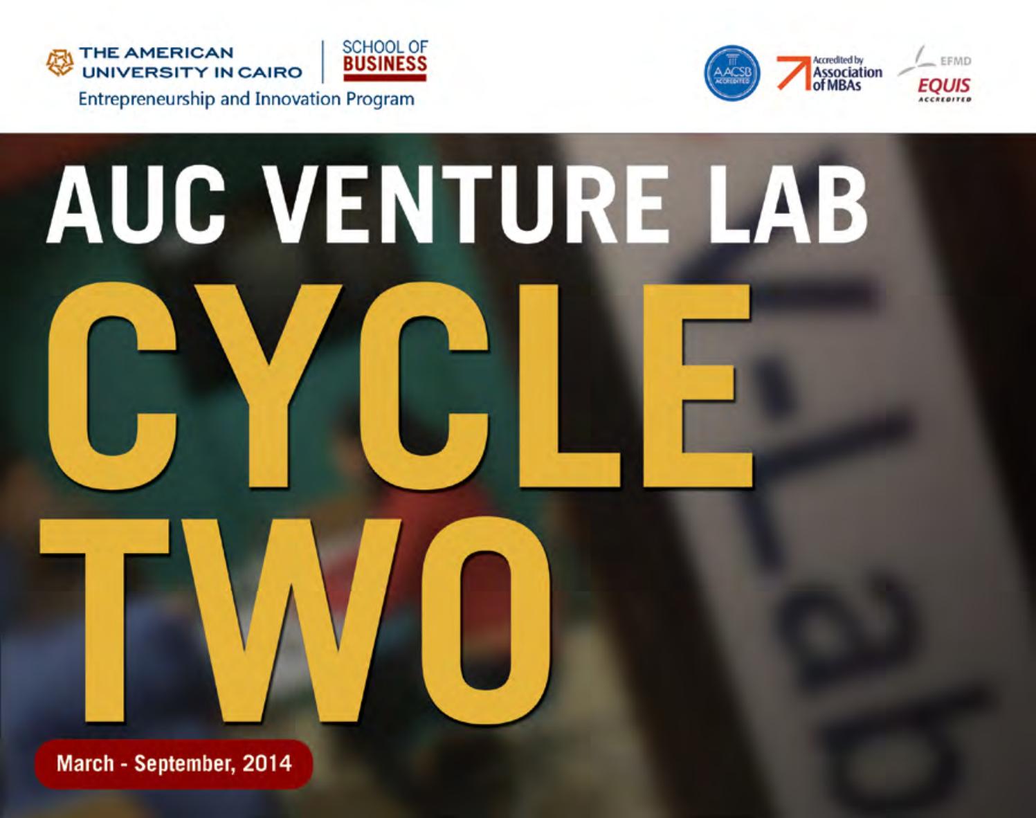 AUC Venture Lab Spring'14 Brochure by AUC Venture Lab - Issuu