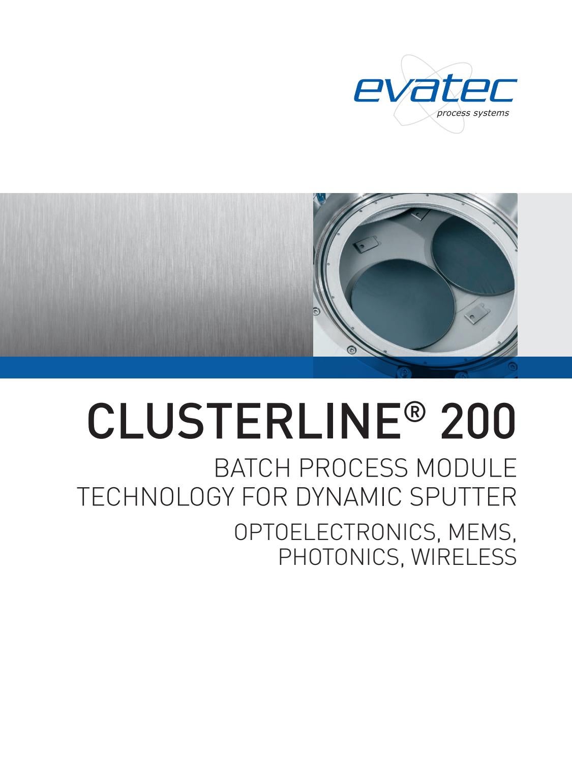 CLUSTERLINE® 200 by Evatec - Issuu