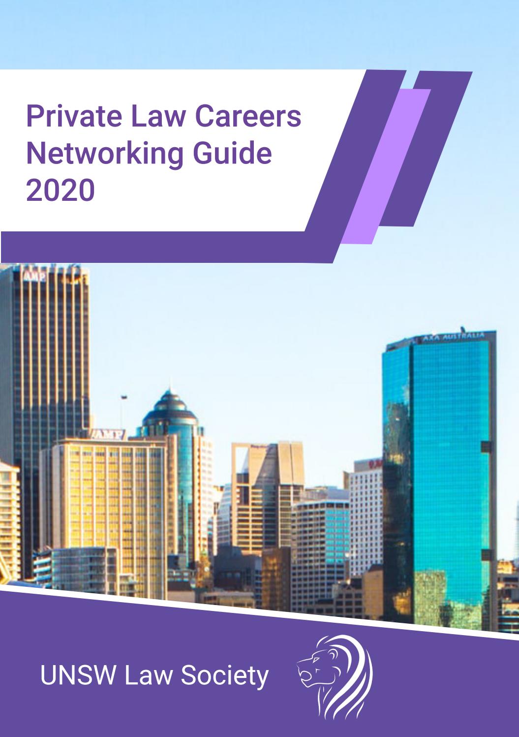 2020 UNSW Law Society Networking Guide by UNSW Law Society - Issuu