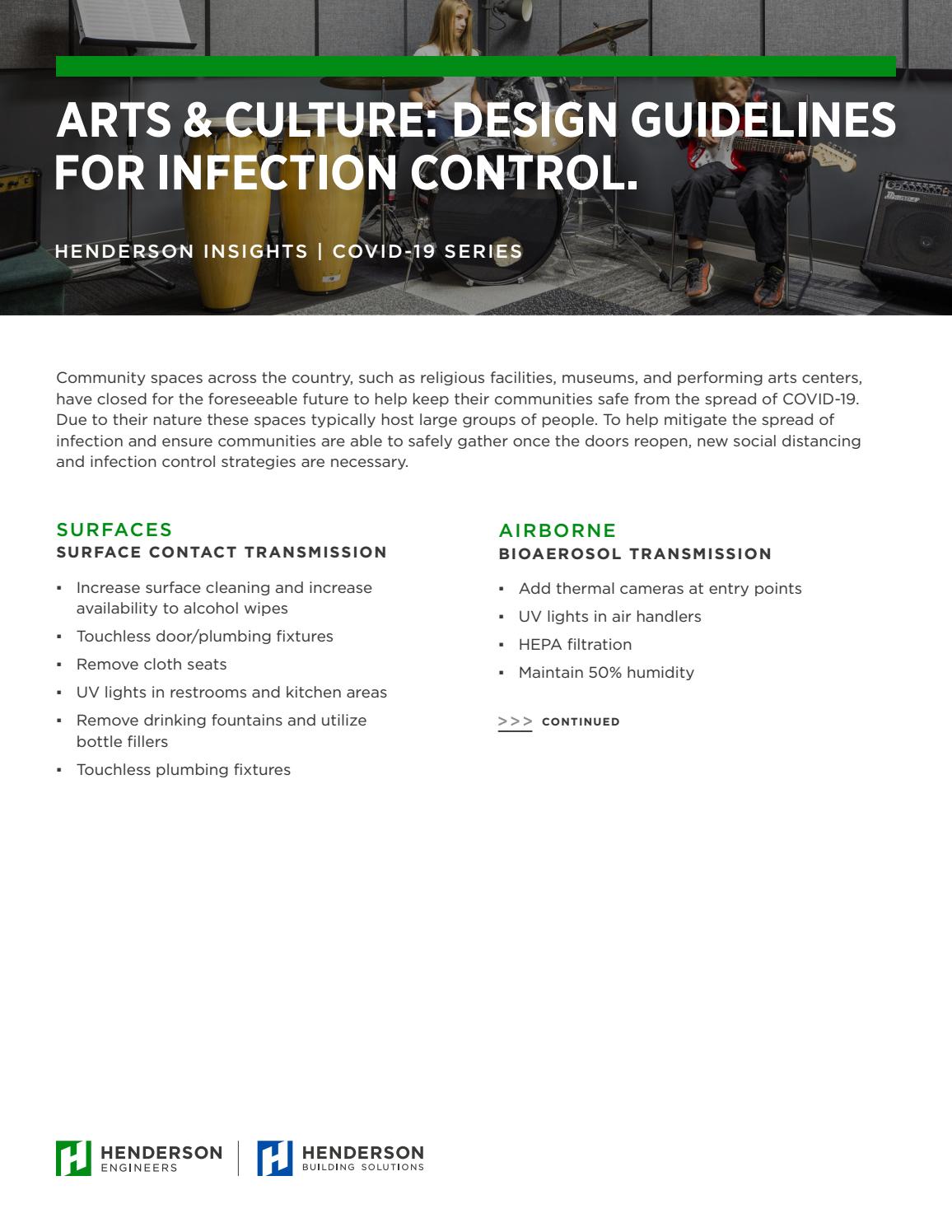 Arts & Culture Design: Guidelines for Infection Control by ...
