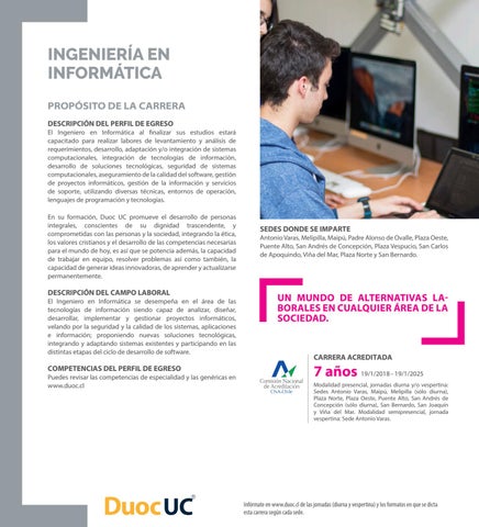 Ingeniería en informática by Duoc UC - Issuu