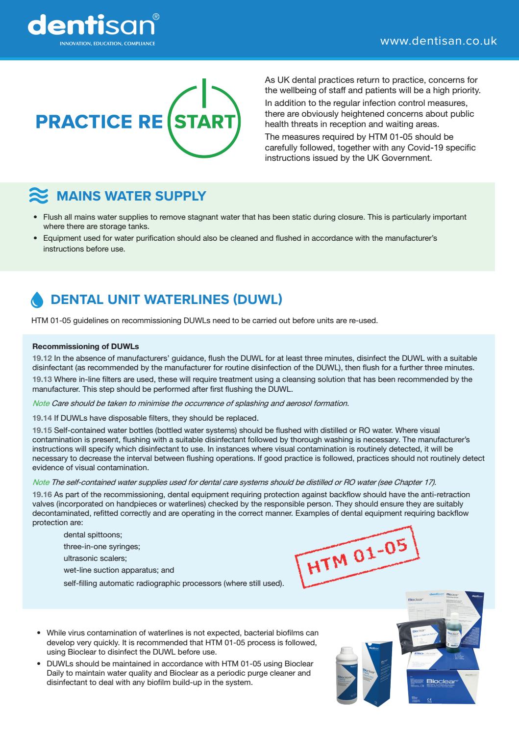 Dentisan's Practice Restart Checklist by HenryScheinUK - Issuu