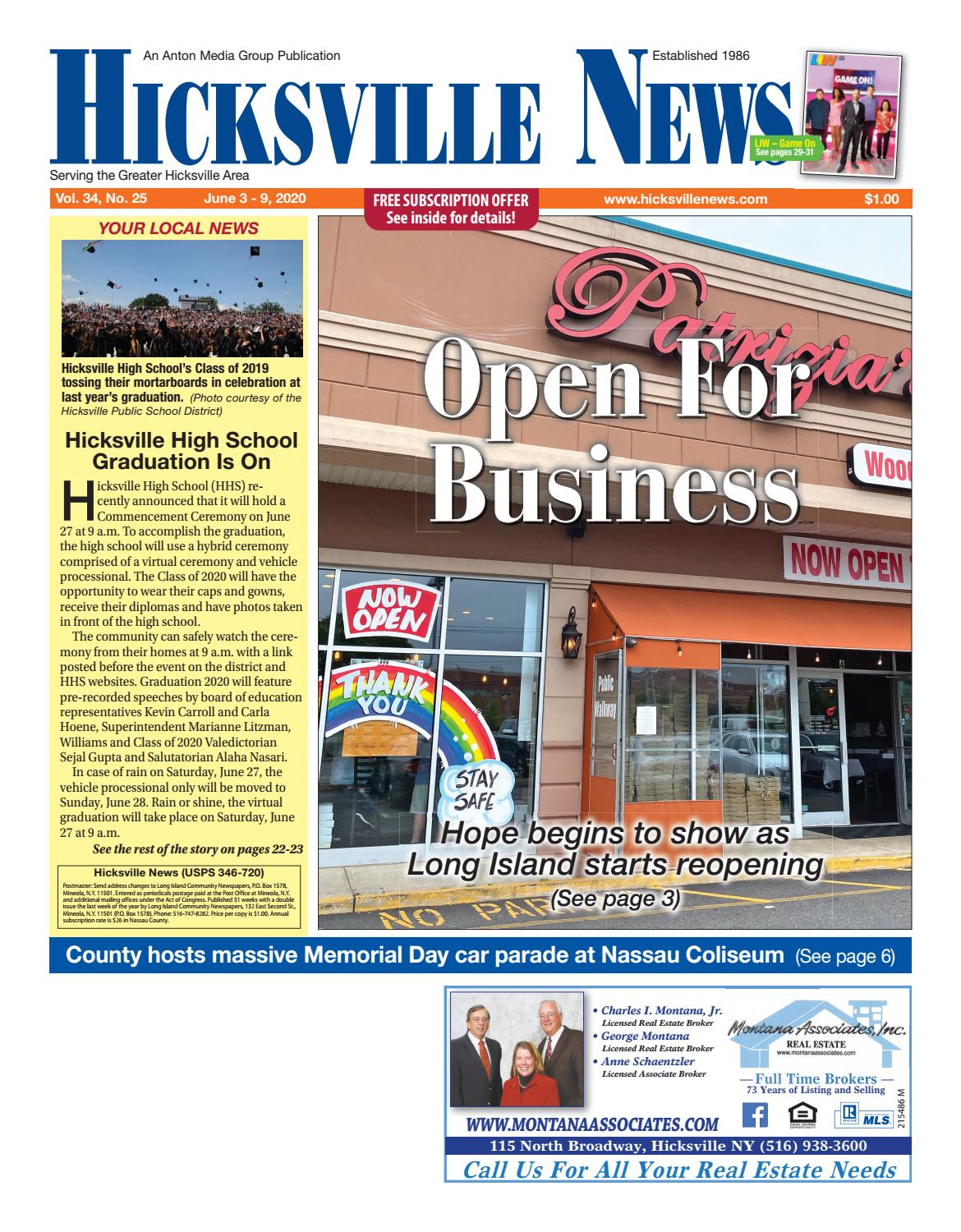 Hicksville News 6 03 2020 Edition From Anton Media Group By Anton Hicksville News 6 03 2020 Edition From Anton Media Group By Anton