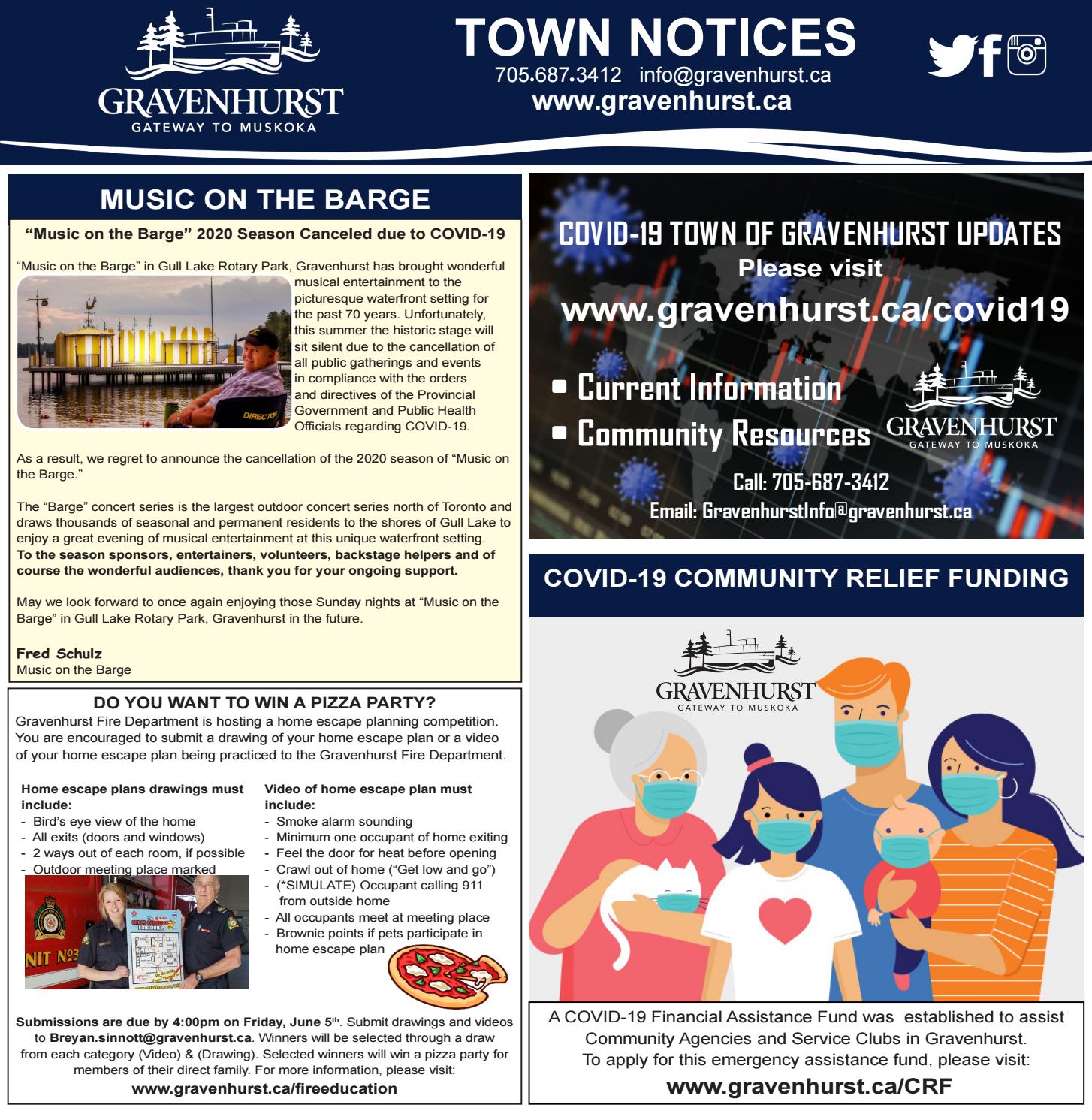 Town of Gravenhurst Notices - June 4, 2020 by Town of Gravenhurst - Issuu
