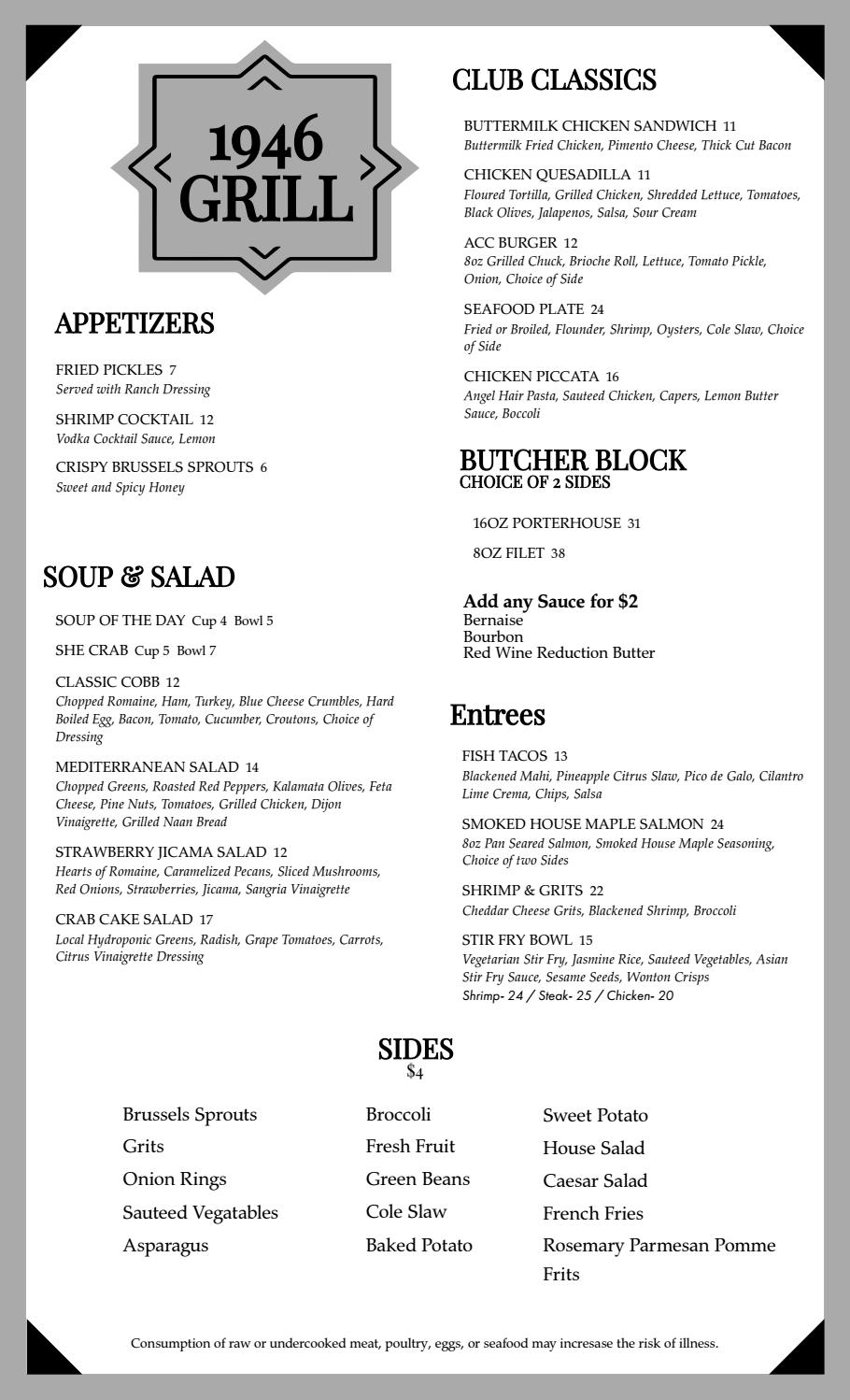 1946 Grill Dinner Menu by alamancecc - Issuu