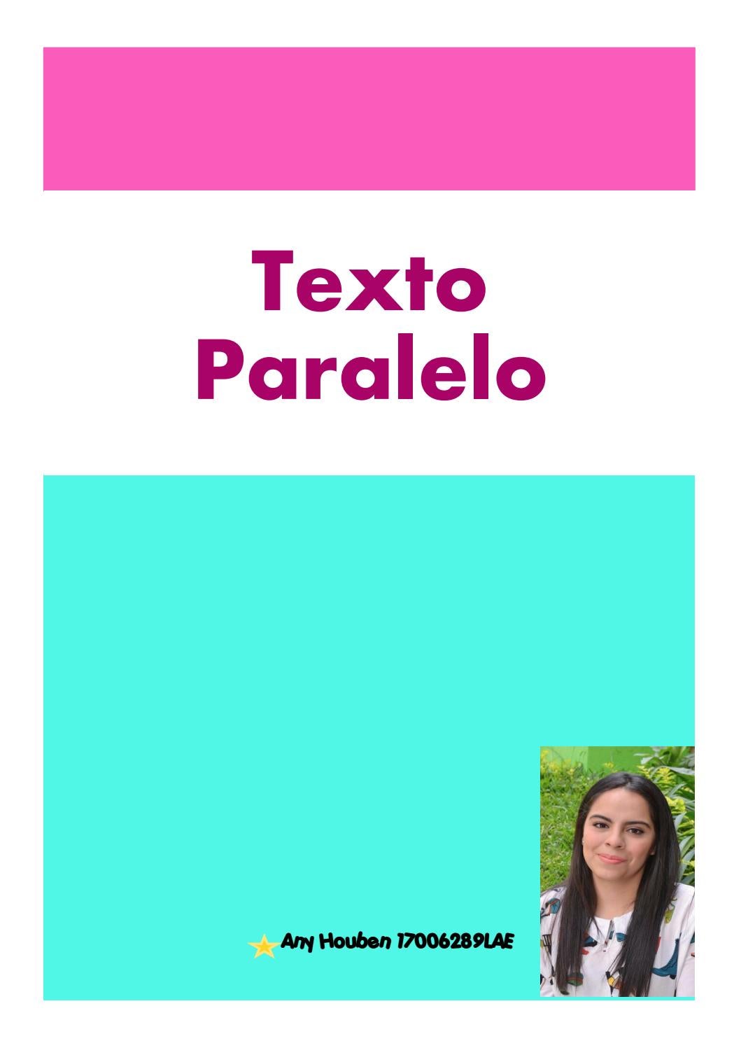 Texto Paralelo by Any Houben - Issuu