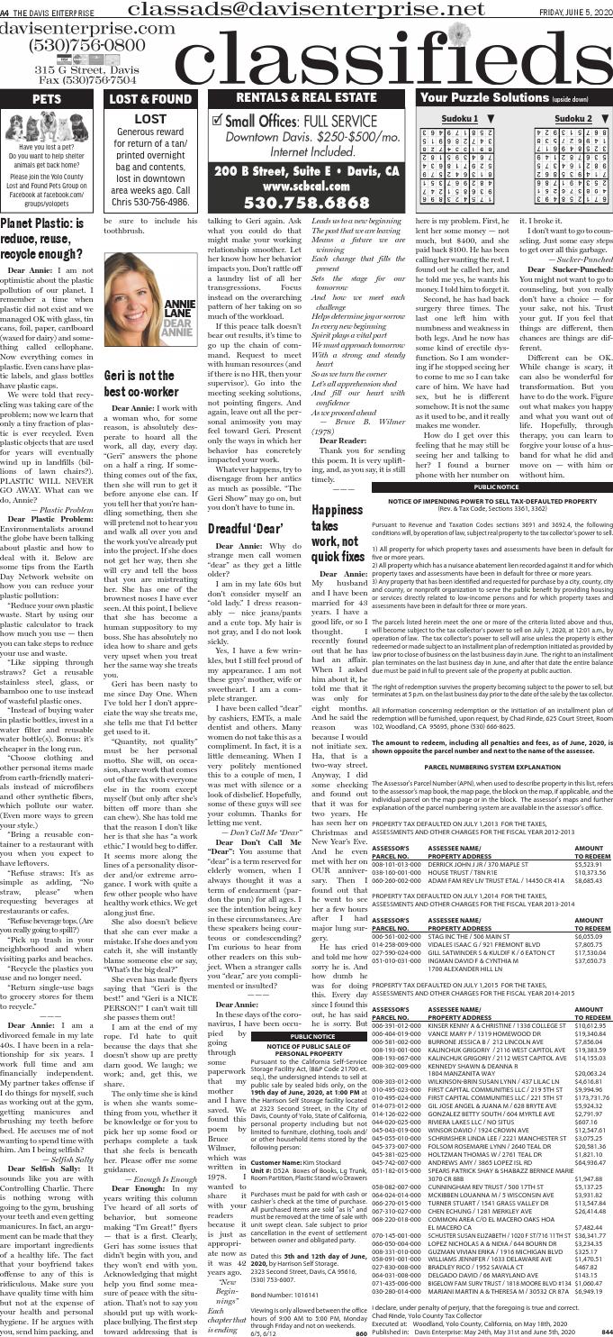 Enterprise classifieds Friday, June 5, 2020 by mcnaughtonmedia - Issuu