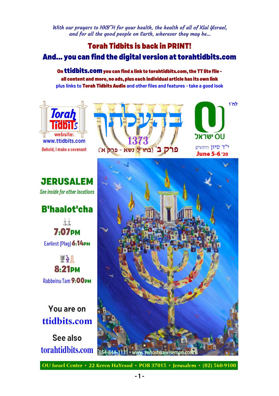 Torah Tidbits Magazine by Josh_Welby - Issuu