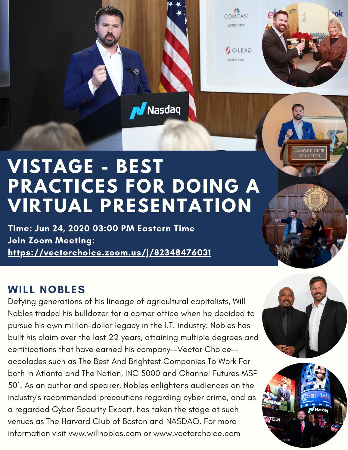 Vistage - Best Practices for doing a Virtual Presentation by Vector ...