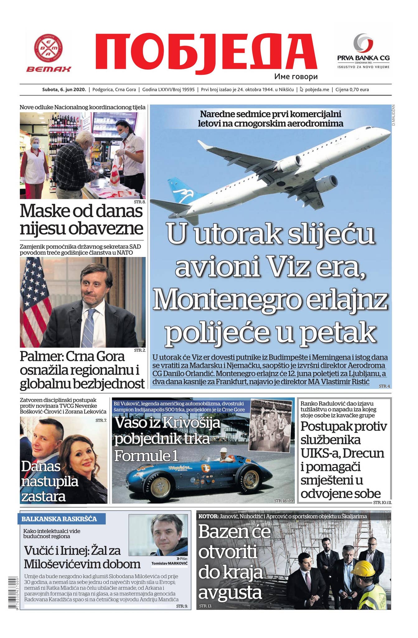 Dnevni list Pobjeda 06.06.2020. by Pobjeda - Issuu