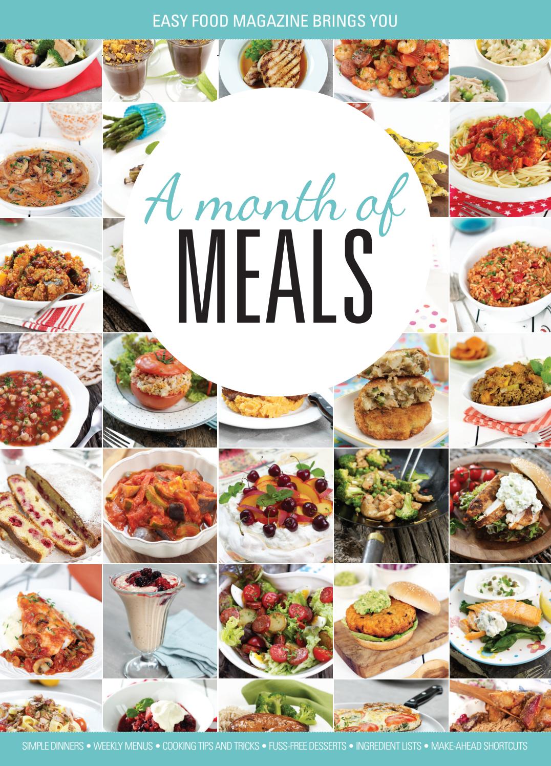 A Month Of Meals An Easy Food Cookbook By Zahra Media Group Issuu