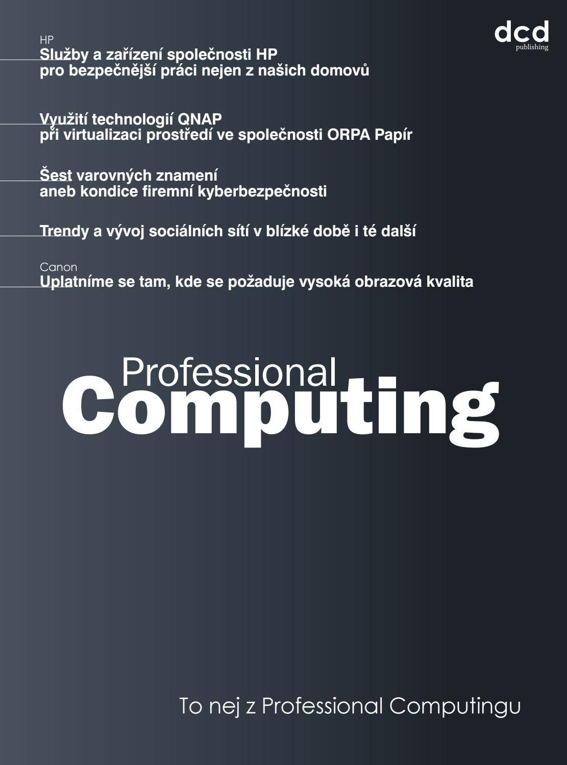 Professional Computing (5/2020) by DCD Publishing s.r.o. - Issuu