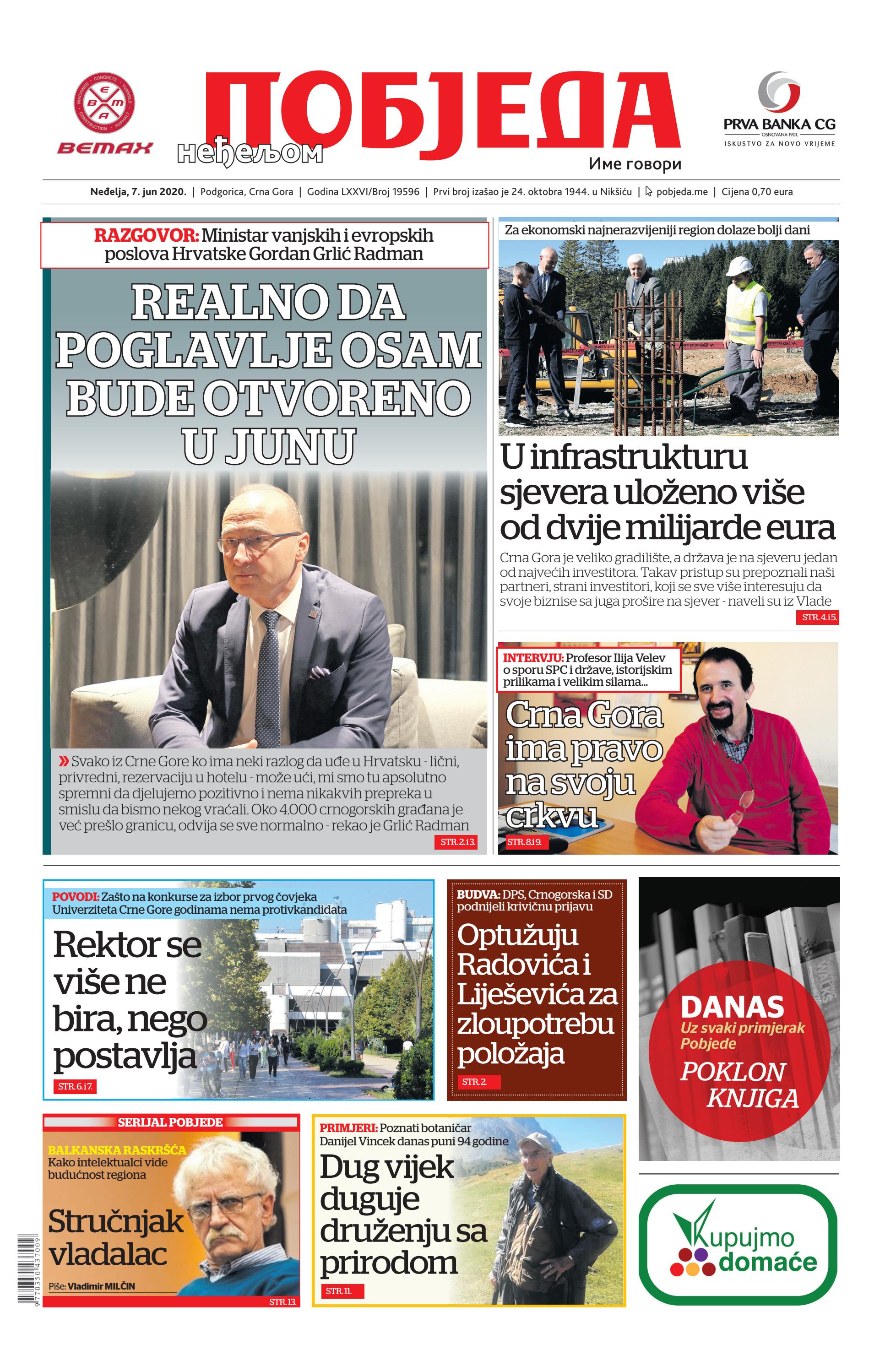 Dnevni list Pobjeda 07.06.2020. by Pobjeda - Issuu