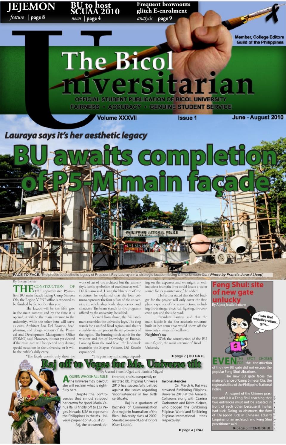 The Bicol Universitarian - Volume XXXVIII Print Issue 1 by The Bicol ...