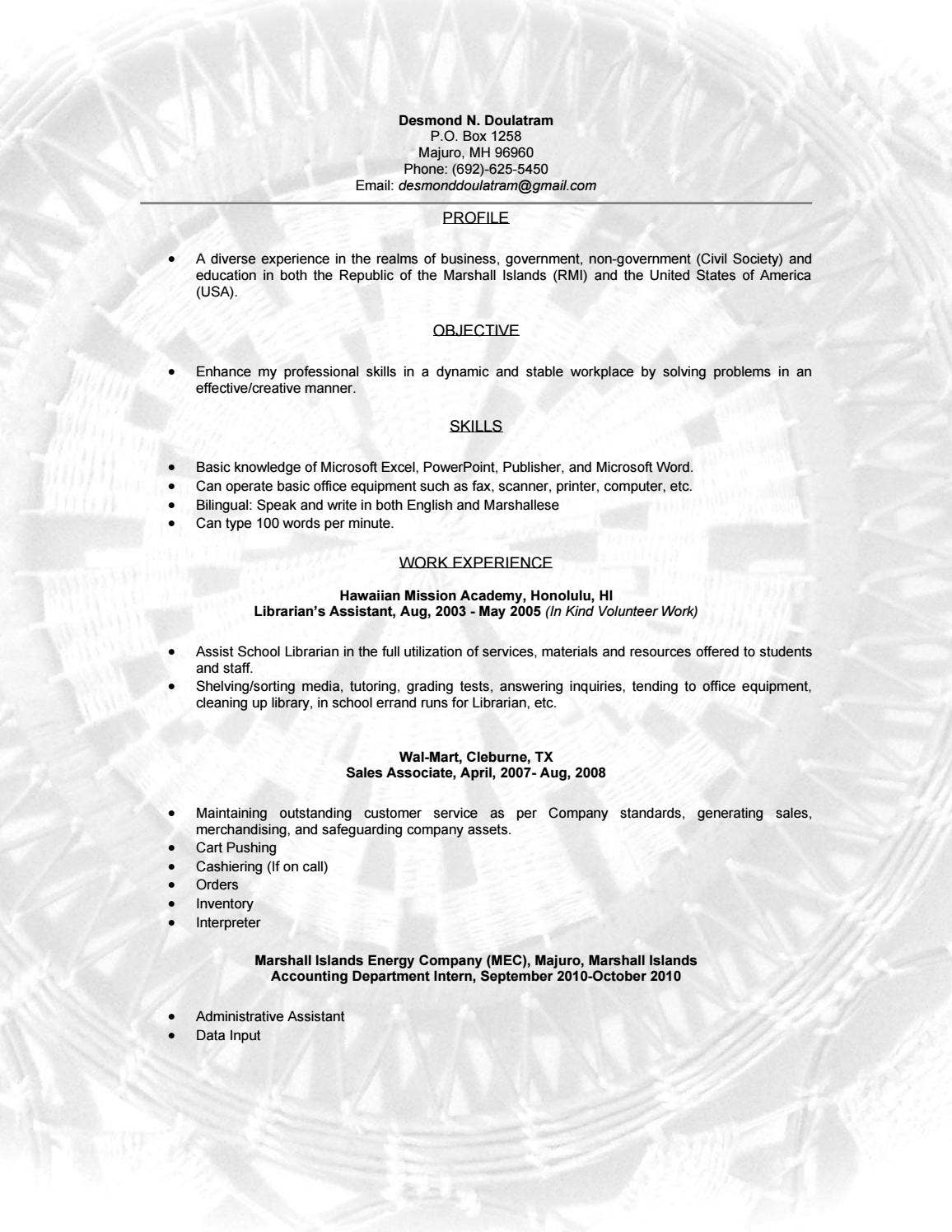 DND Updated CV by Desmond Narain Doulatram - Issuu