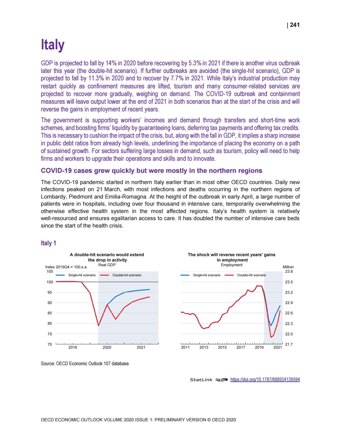 Italy - OECD Economic Outlook June 2020 by OECD - Issuu