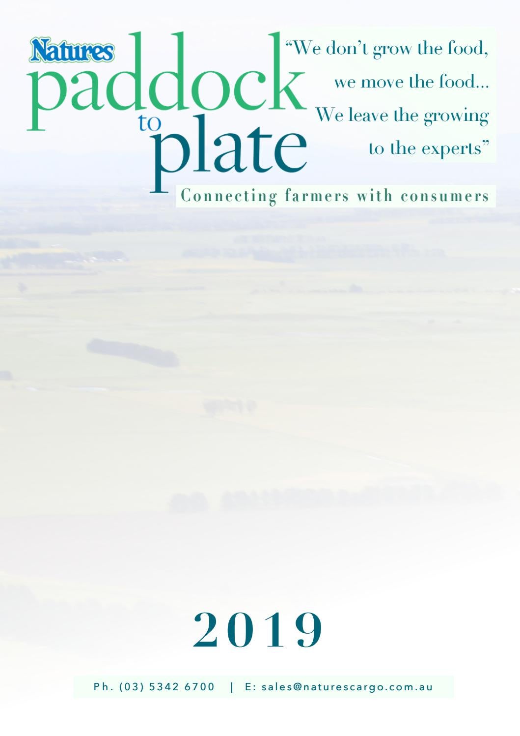 Paddock to Plate Brochure by Natures Cargo - Issuu
