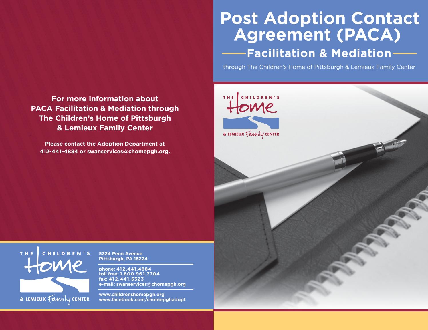Post Adoption Contact Agreement (PACA) by childrenshomepgh - Issuu