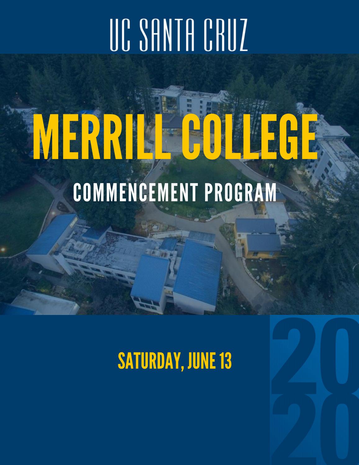 Merrill College Commencement Program by Vero Vasquez - Issuu