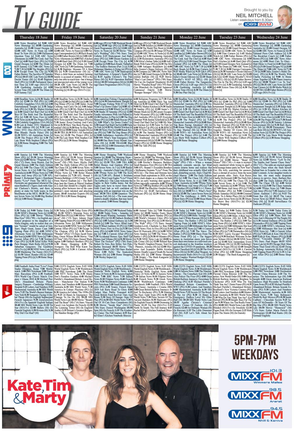 TV Guide - June 11 - June 17, 2020 by The Weekly Advertiser - Issuu