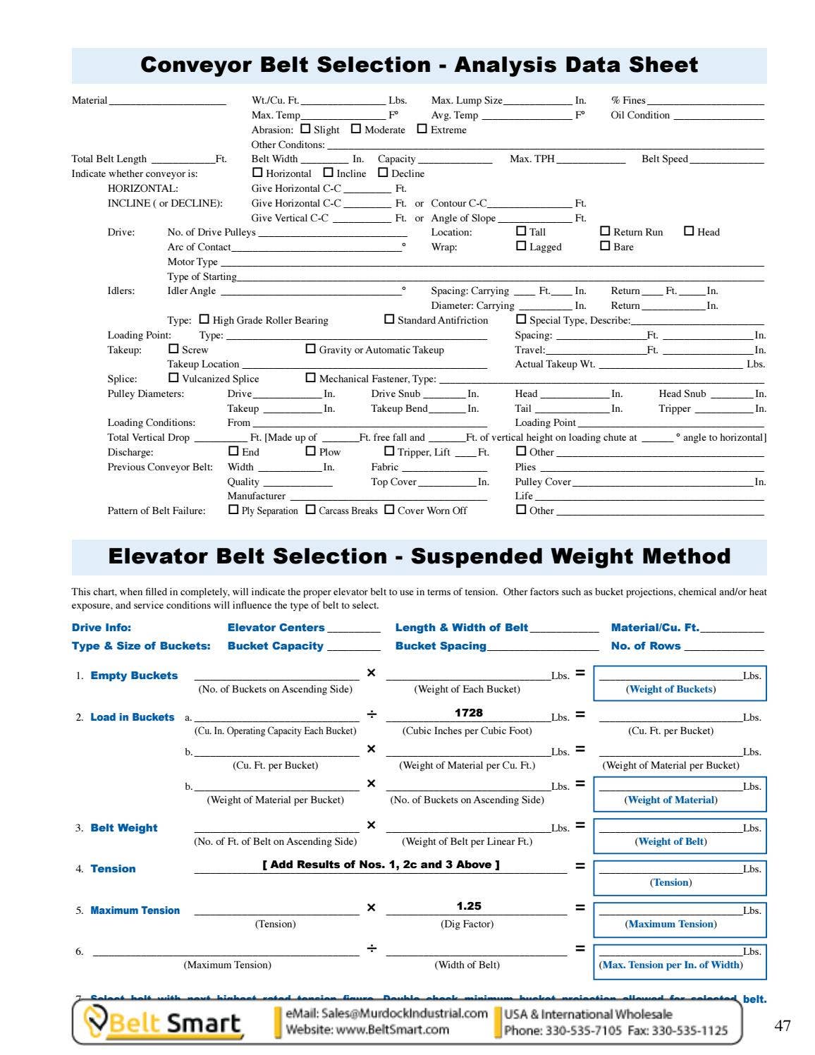 BeltSmart.com Belt Service Conveyor Belt Catalog Catalogue by Murdock ...