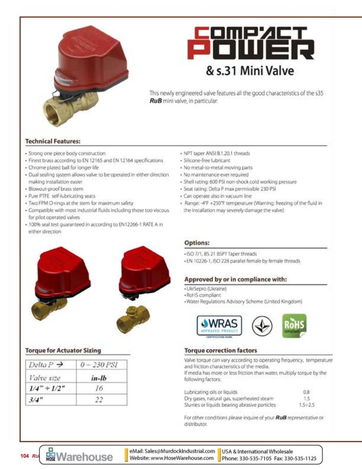 Rub Valves PDF Catalog Catalogue one two way shut off Ball Valves and ...