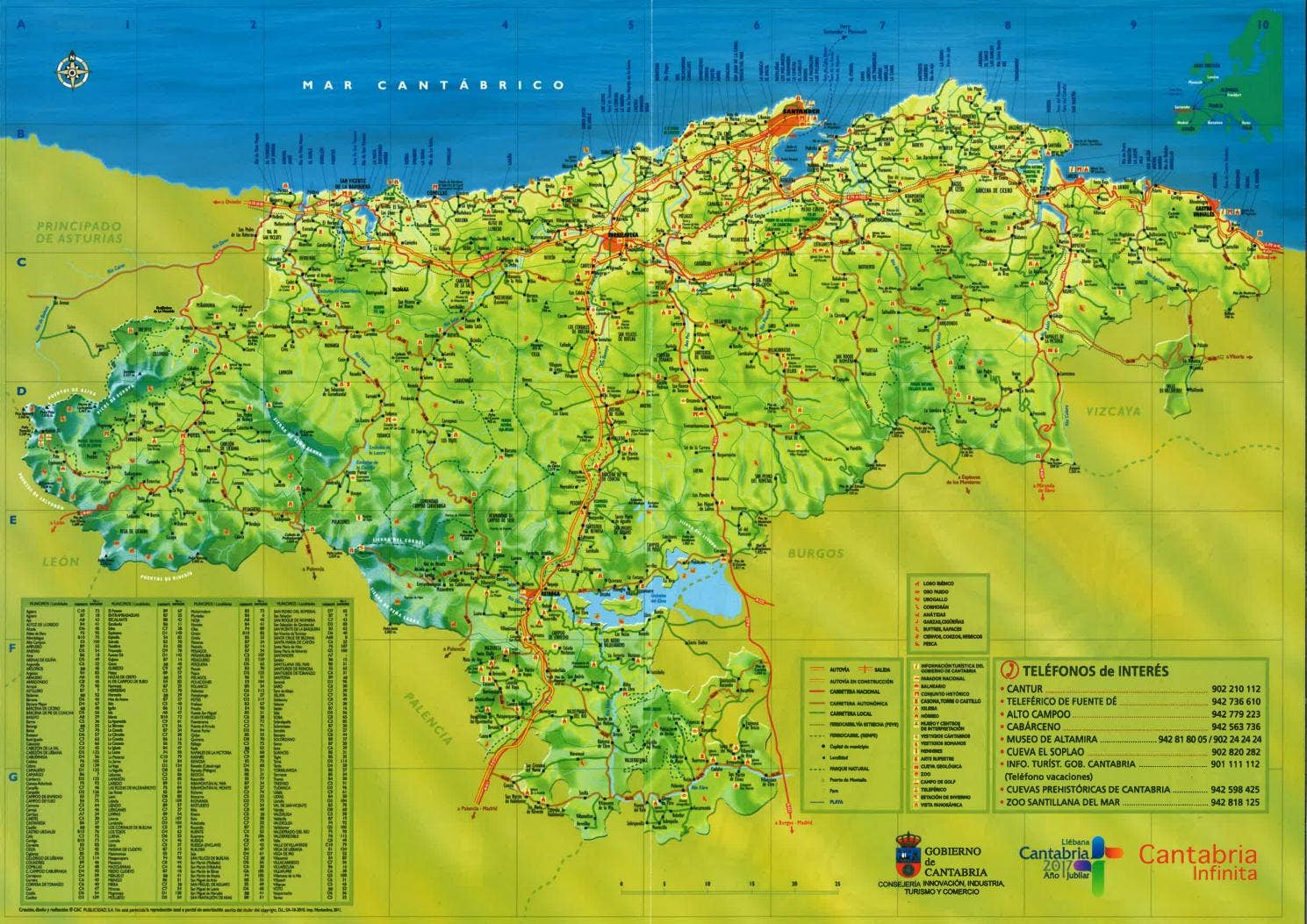 MAPA DE CANTABRIA by Comillas Turismo - Issuu