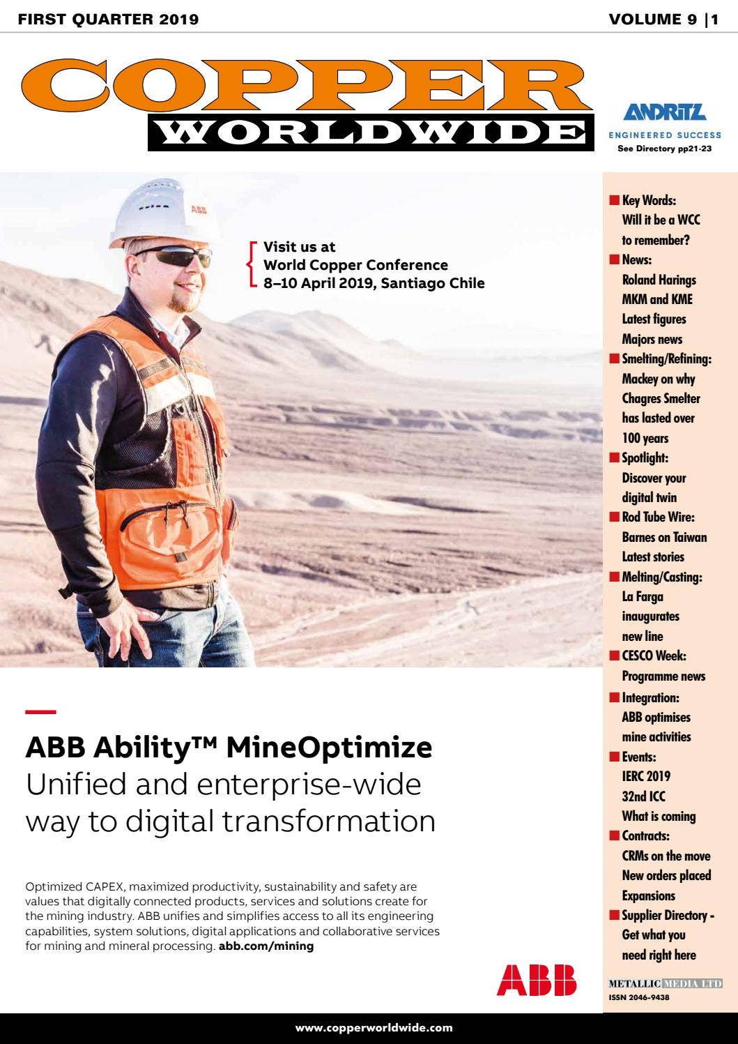 Copper Worldwide Vol 9 No 1 issue by Metamedi - Issuu
