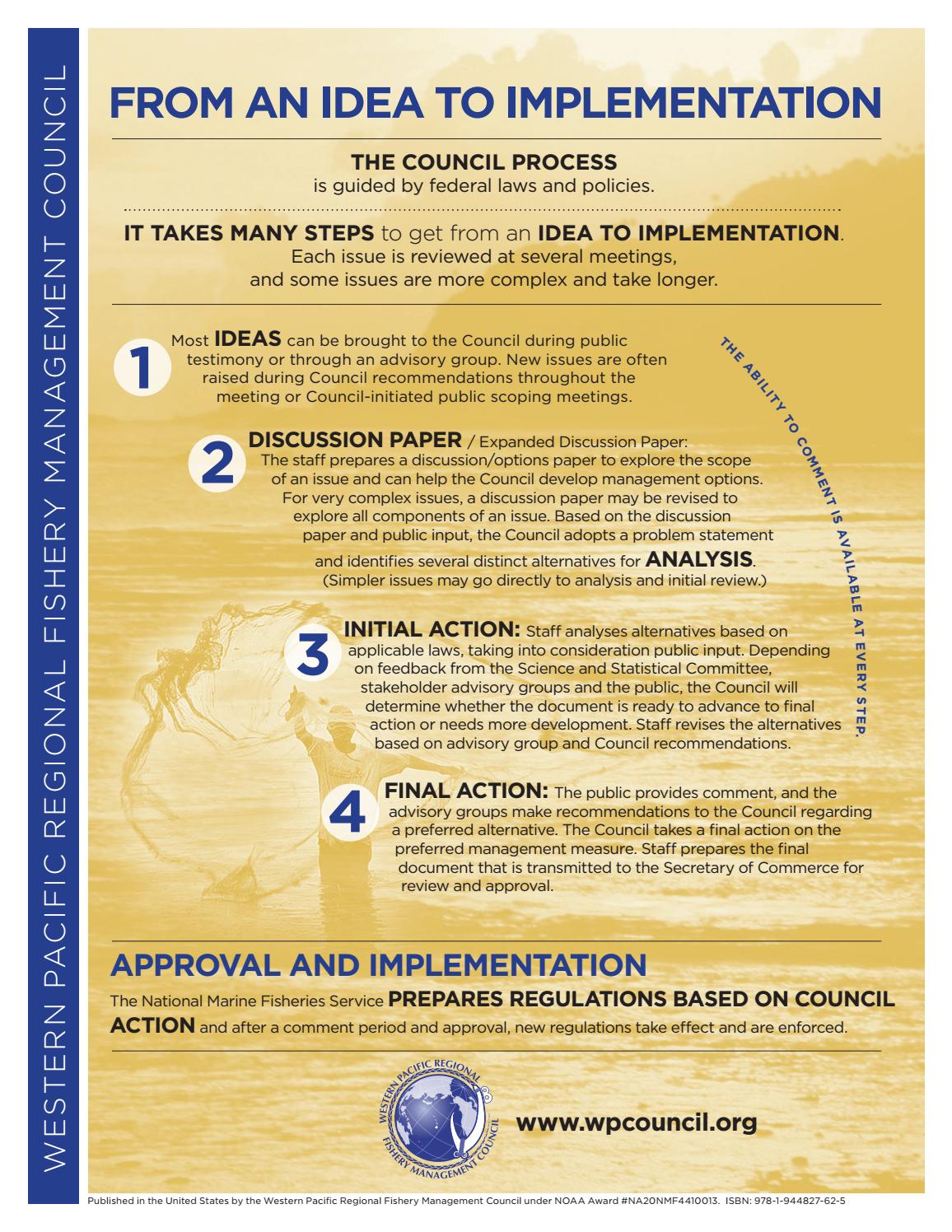 From an Idea to Implementation by Western Pacific Regional Fishery ...