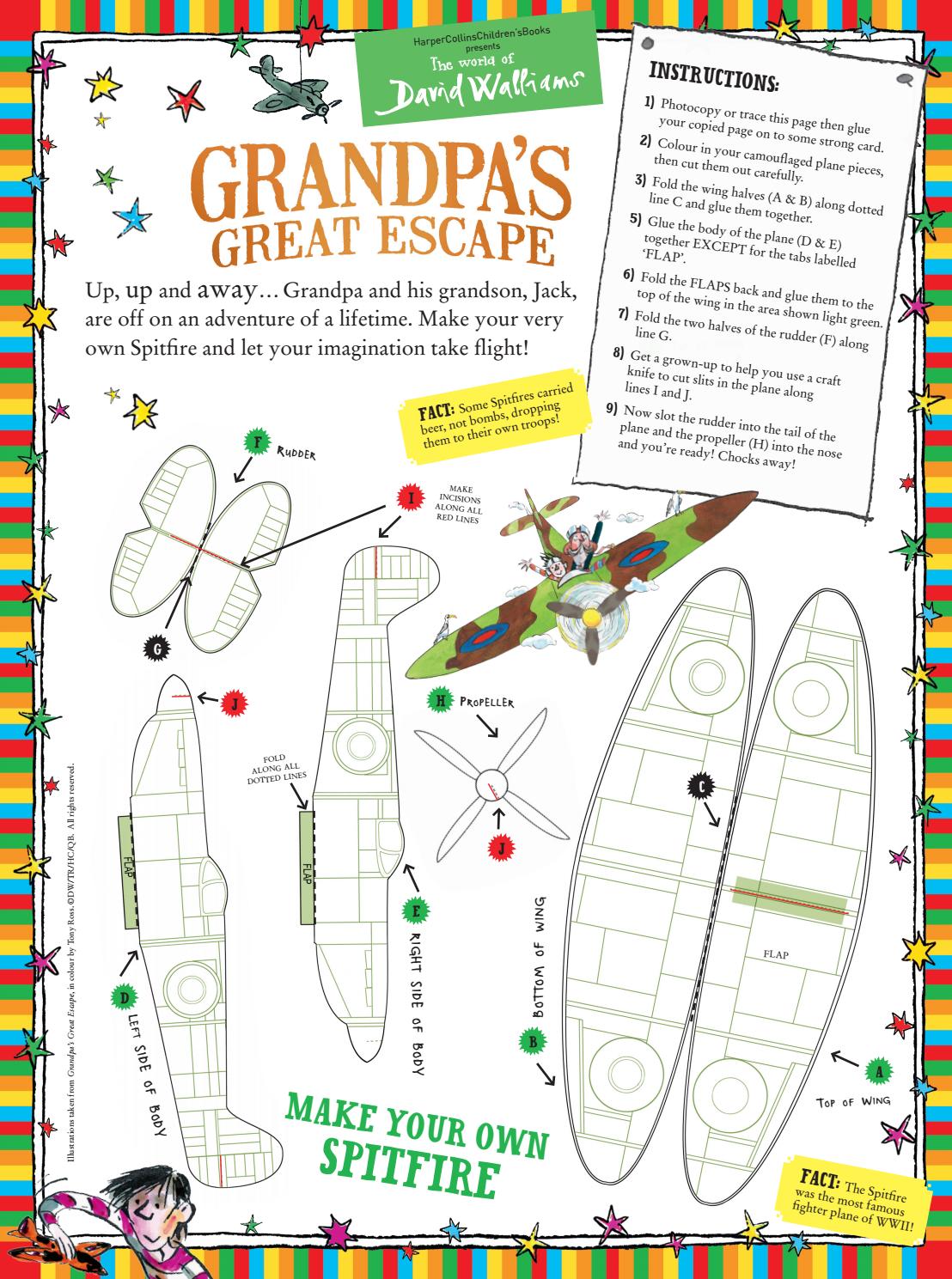 Grandpa's Great Escape - Make Your Own Spitfire Activity by ...