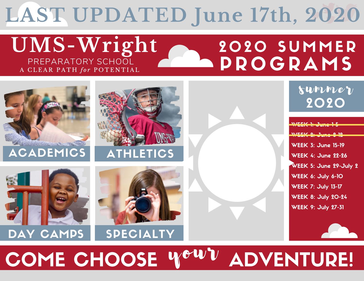 Summer Brochure Updated 7/17/2020 by UMS-Wright Preparatory School - Issuu