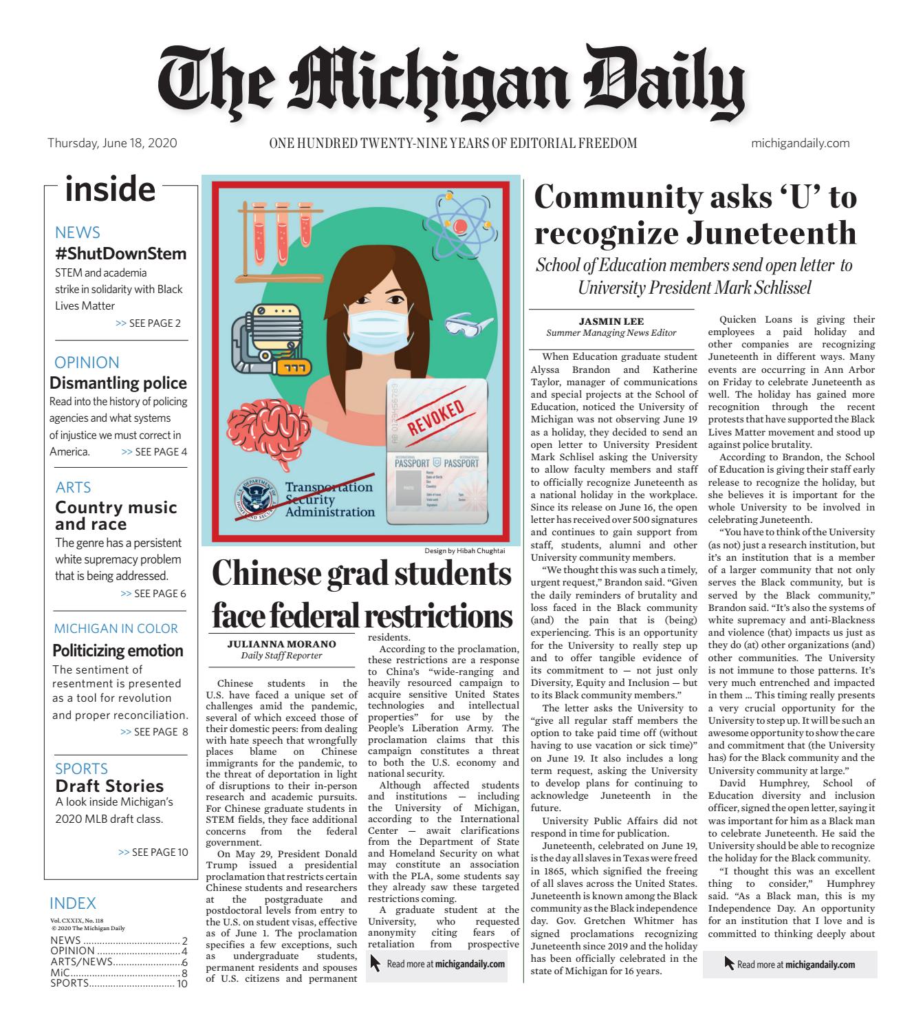 2020-06-18 by The Michigan Daily - Issuu