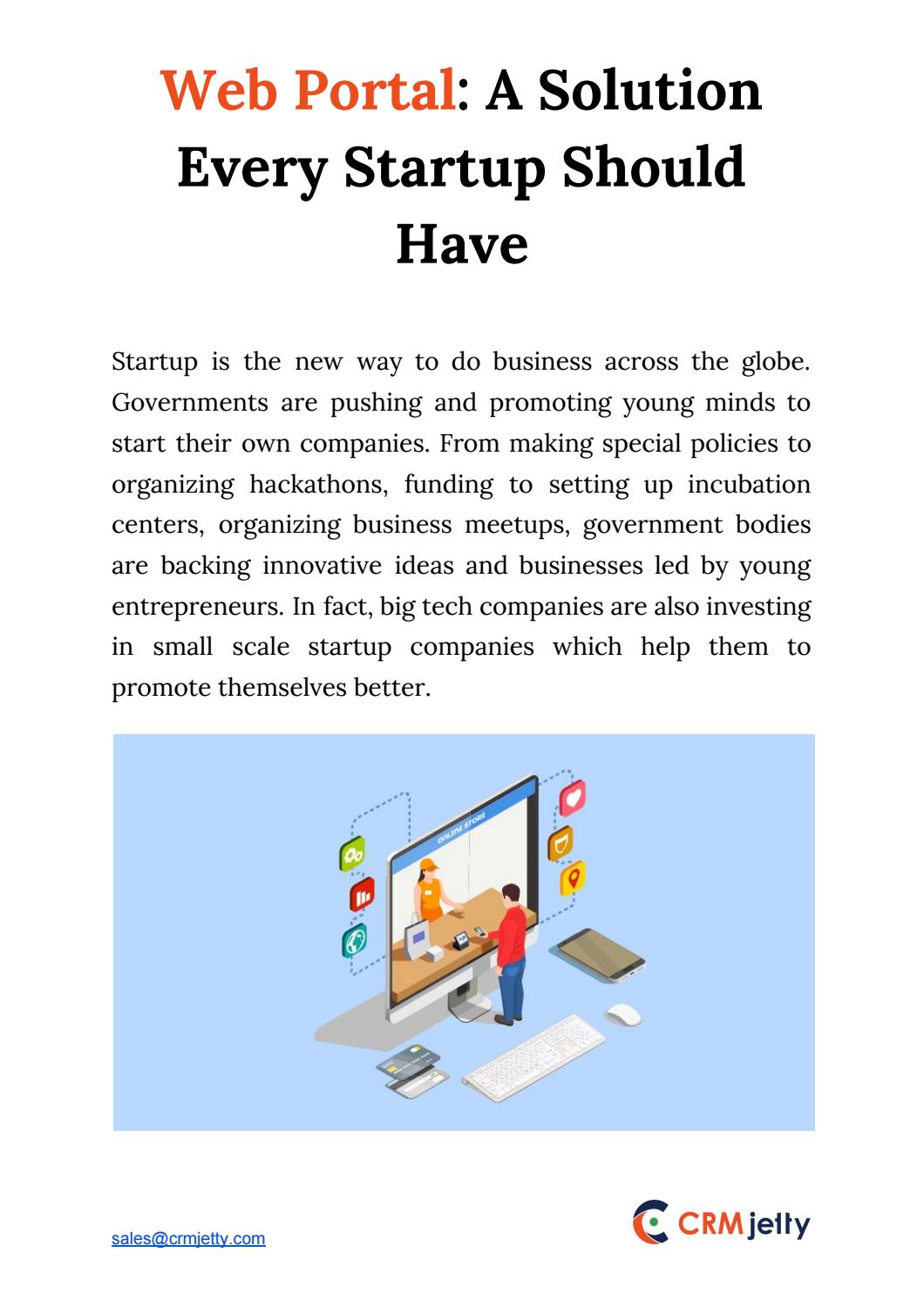 Web Portal: A Solution Every Startup Should Have by CRMJetty - Issuu